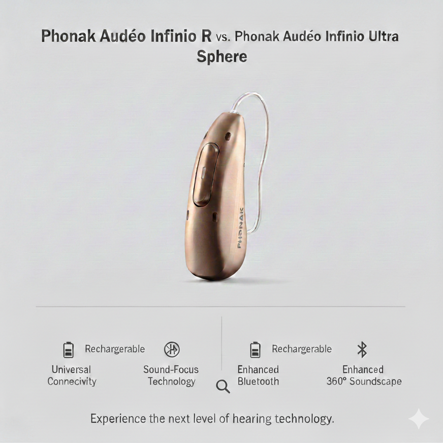 Phonak Audéo Infinio Ultra R vs Ultra Sphere
